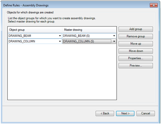 Creating a Master Drawing Catalog Rule Set | Trimble User Assistance